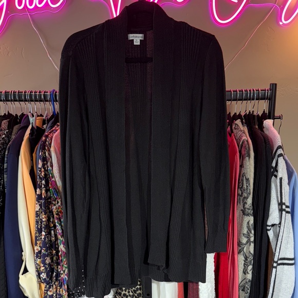 croft & barrow | Sweaters | Croft Barrow Classic Black Open Cardigan ...